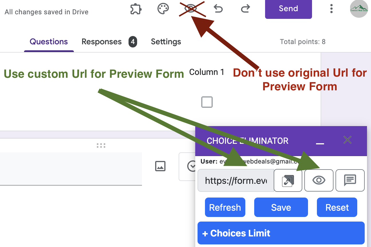 Troubleshooting and Instructions for Properly Setting Up the Form